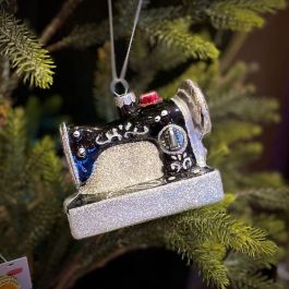 Personalised Retro Sewing Machine Christmas Decoration